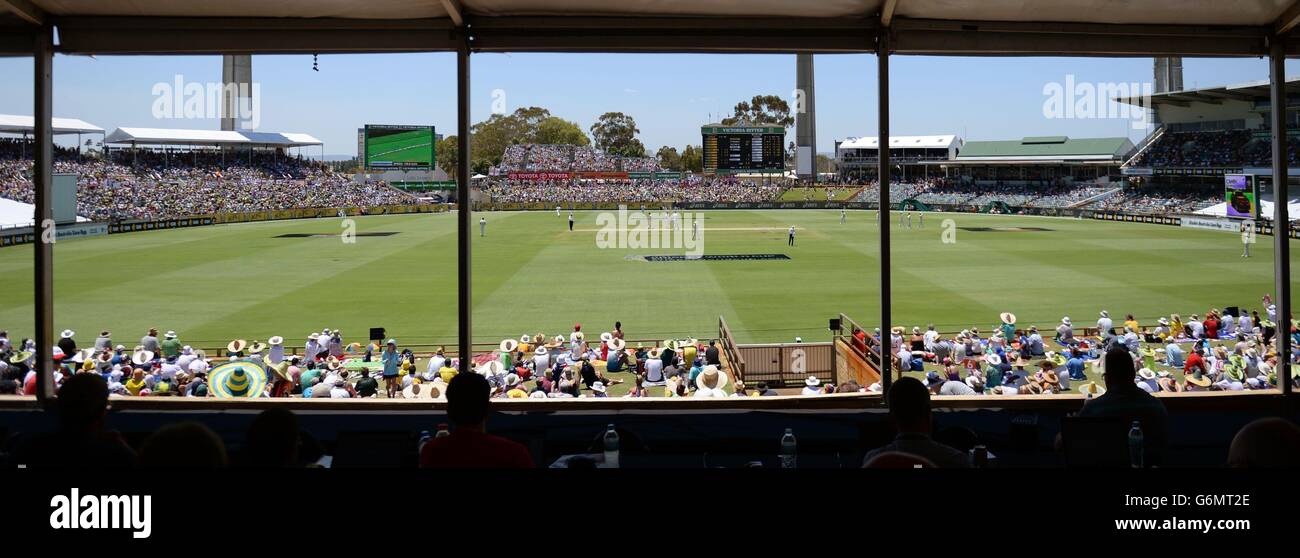 General view during day three of the Third Test at the WACA ground ...
