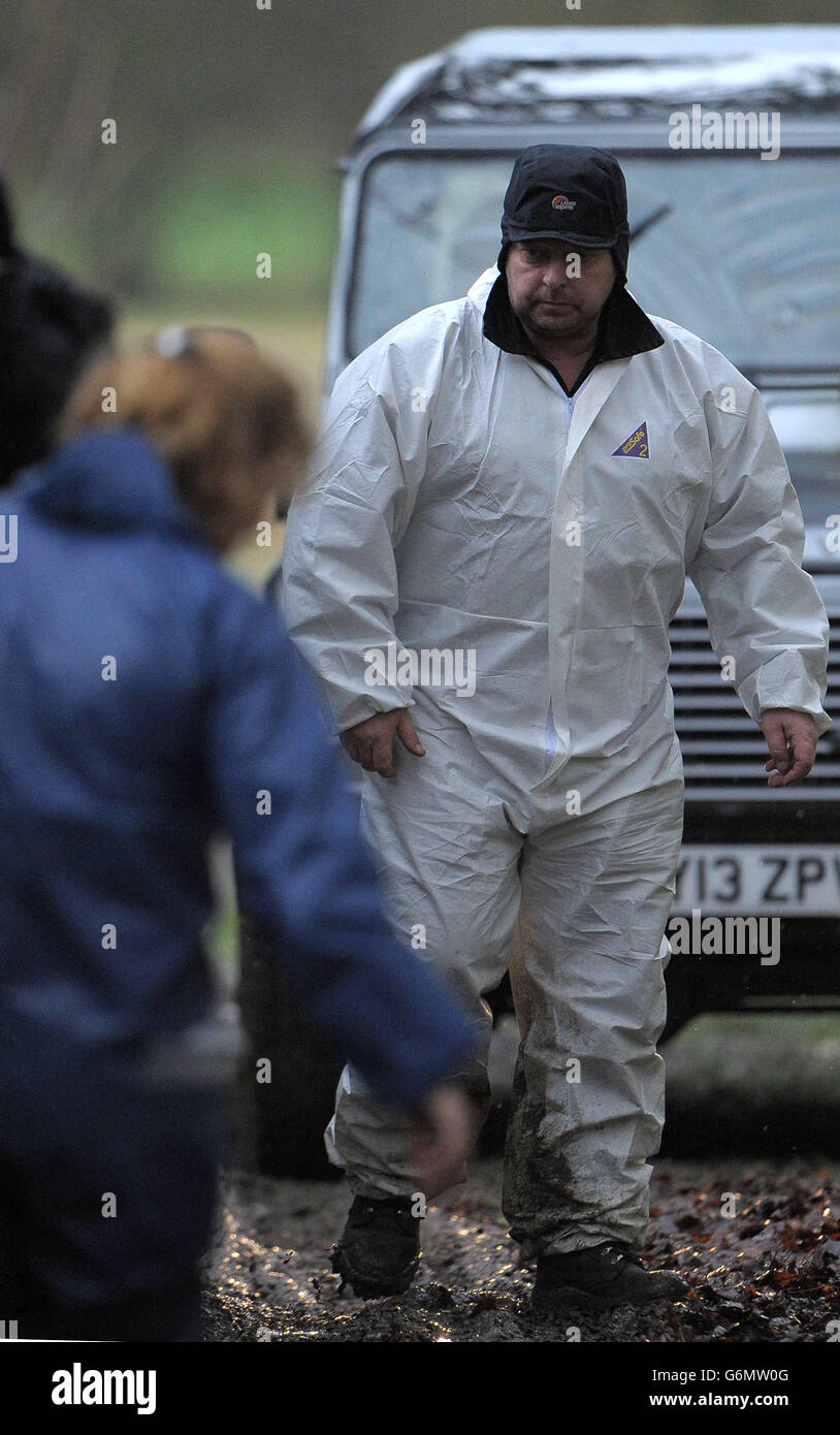 Police continue a detailed search of an area of farmland just outside ...