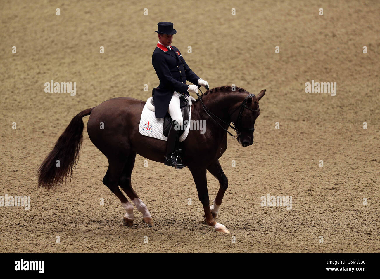 Great Britain's Carl Hester riding Fine Time 13 competes in the REEM ...