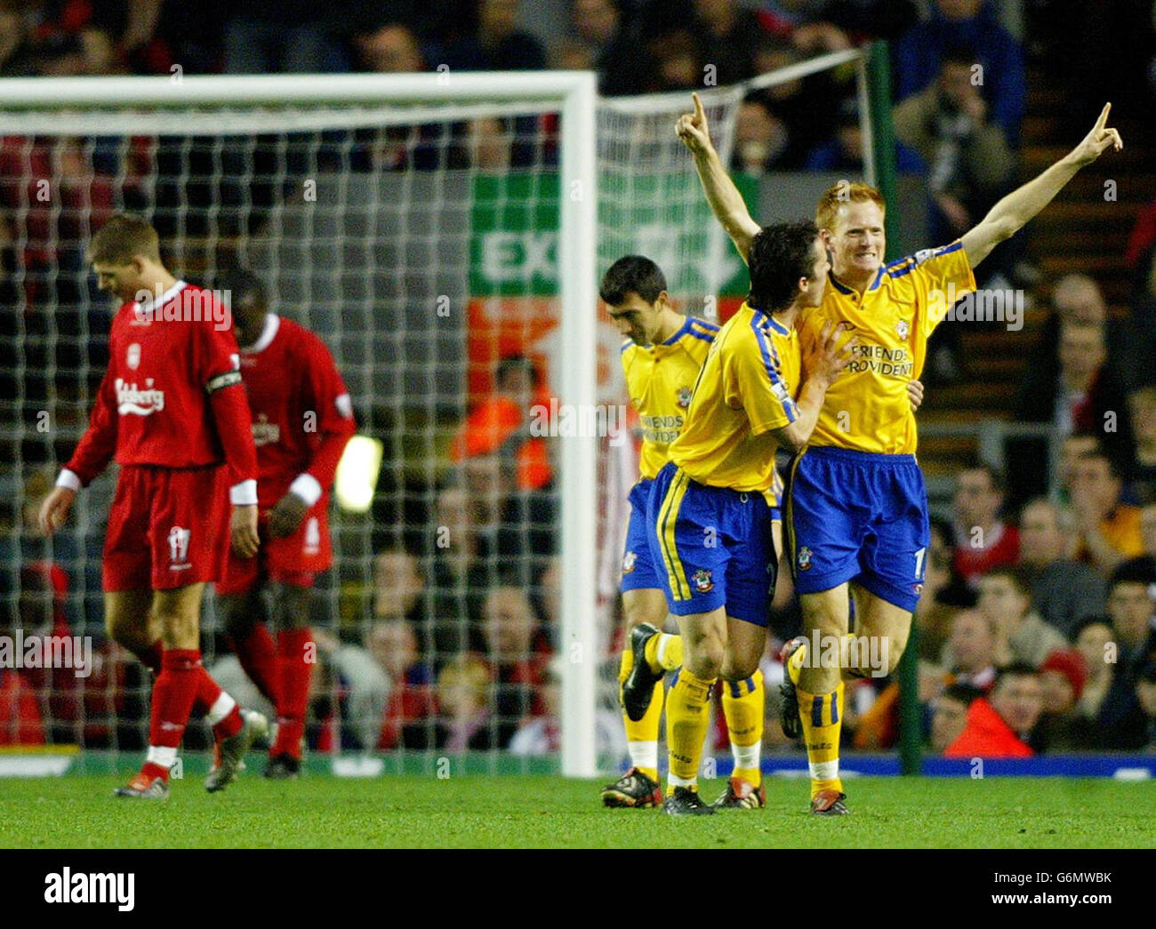 Southampton's Michael Svensson celebrates scoring his teams 2nd goal ...