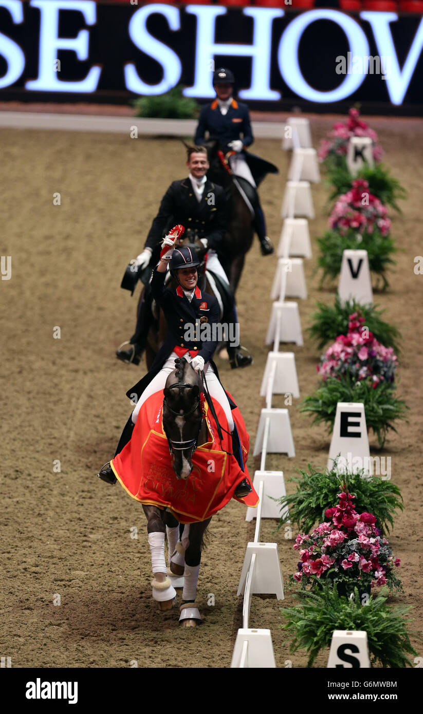 Great Britain's Charlotte Du Jardin (front) riding Valegro leads second ...