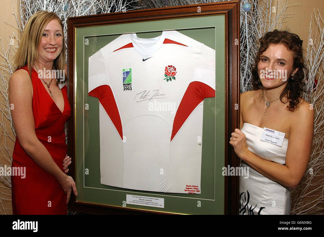 Martin Johnson shirt auction Stock Photo - Alamy