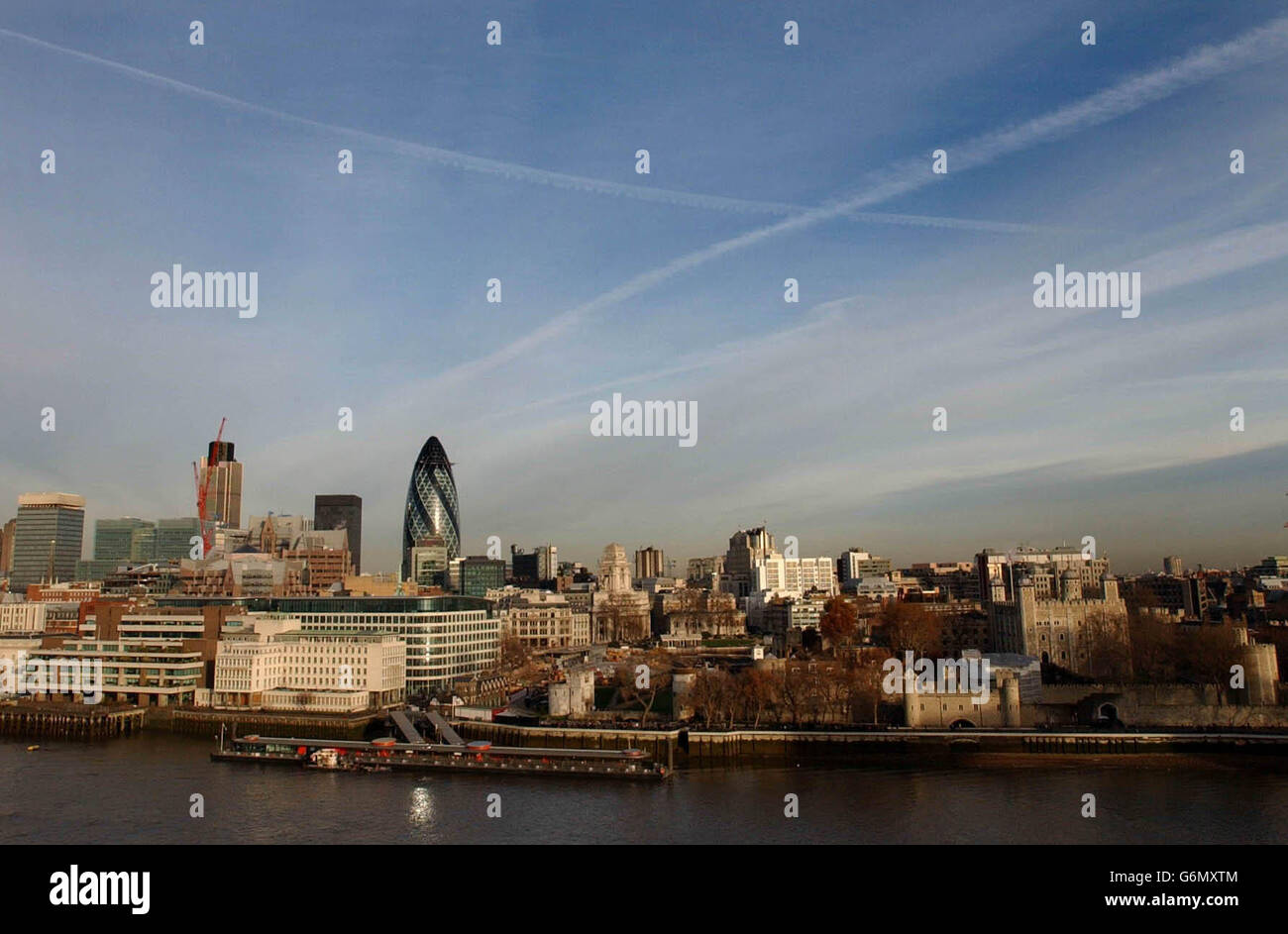 Planes over London Stock Photo - Alamy