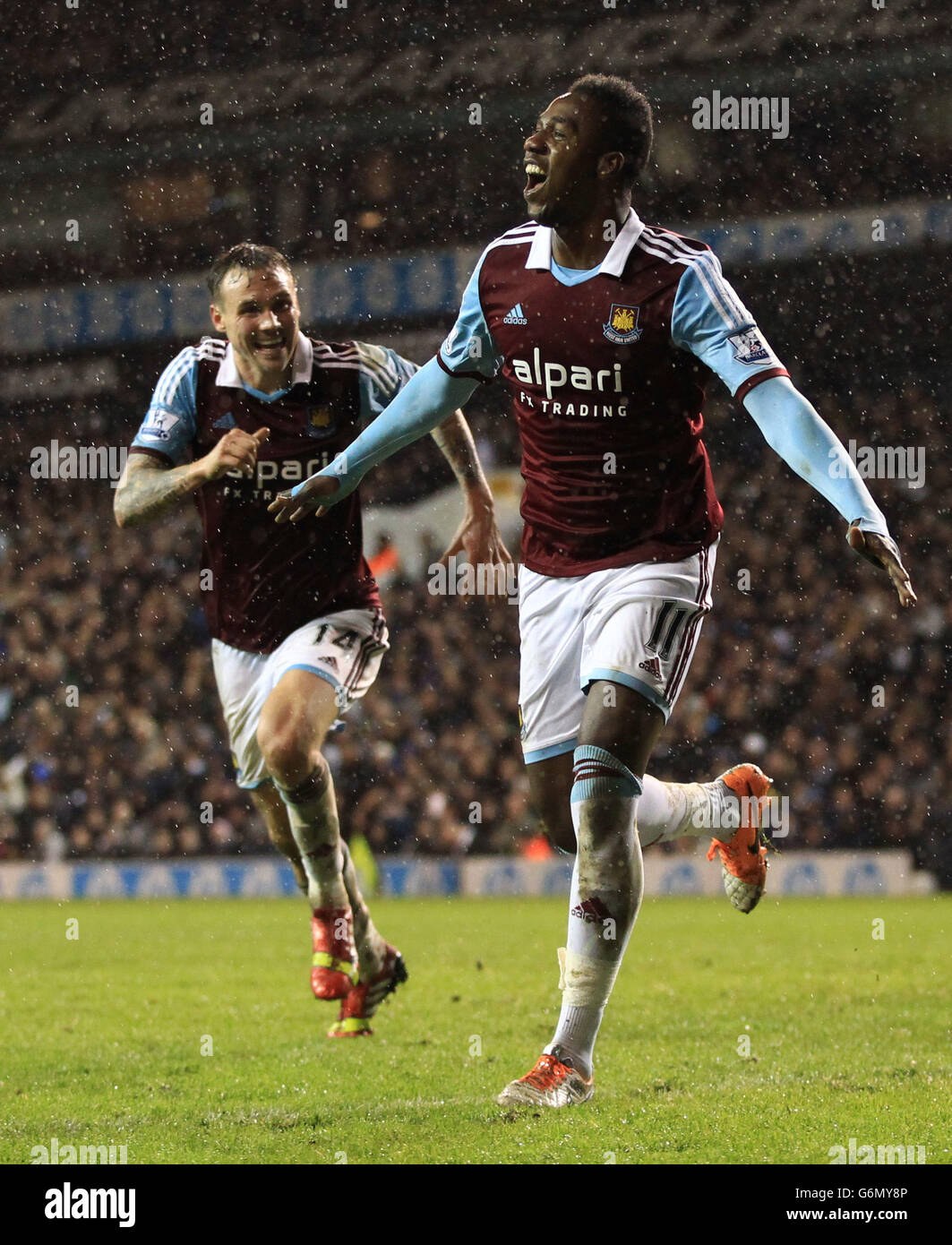 West Ham United's Modibo Maiga celebrates scoring his sides second goal ...