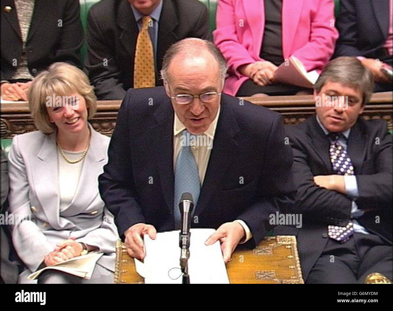 Politics video grab speaking michael howard hi-res stock photography ...