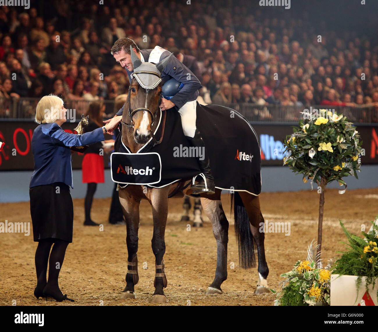 Duchess of Cornwall presents the trophy to Italy's Luca Maria Moneta ...