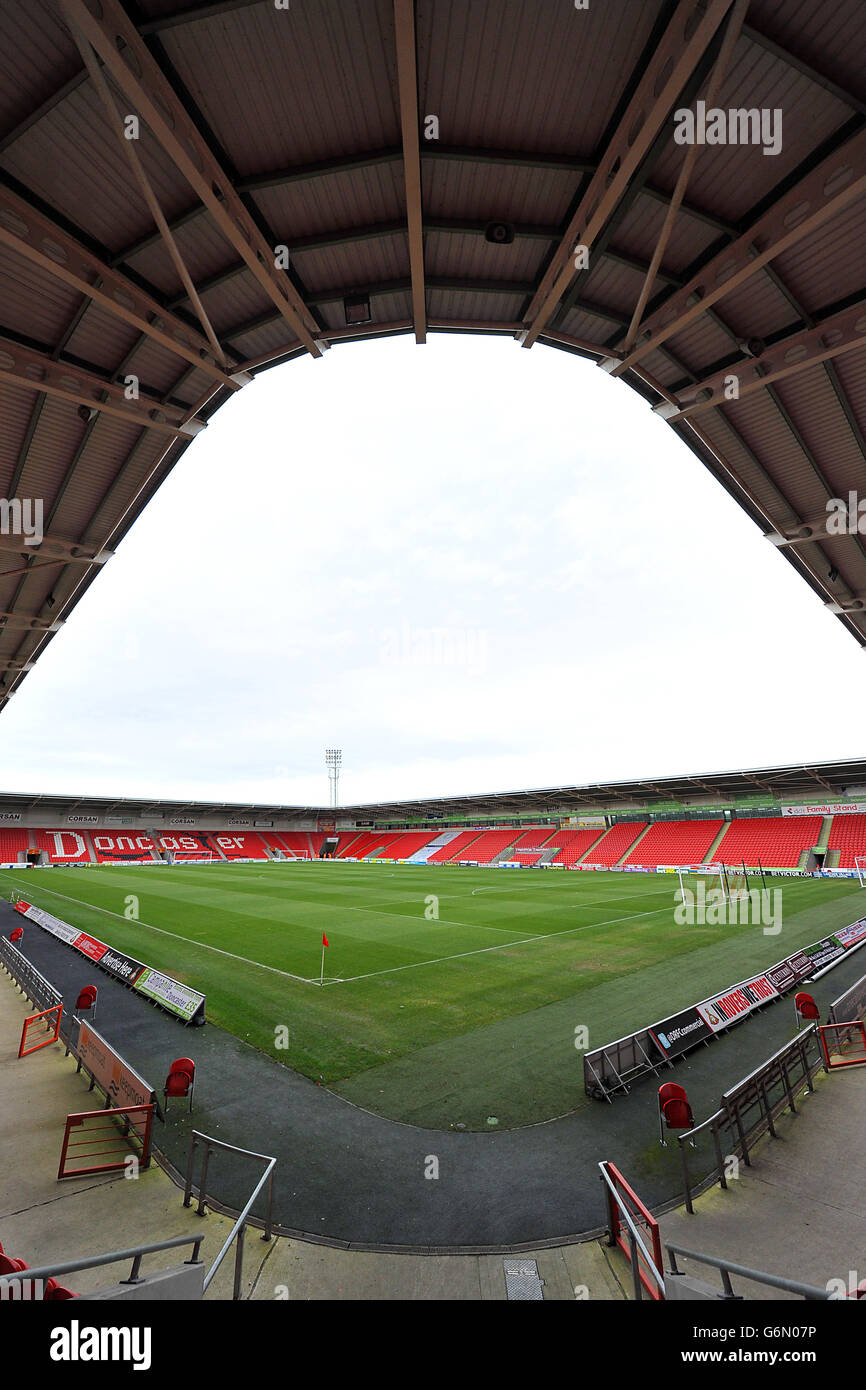General view of the pitch at keepmoat stadium hi-res stock photography ...