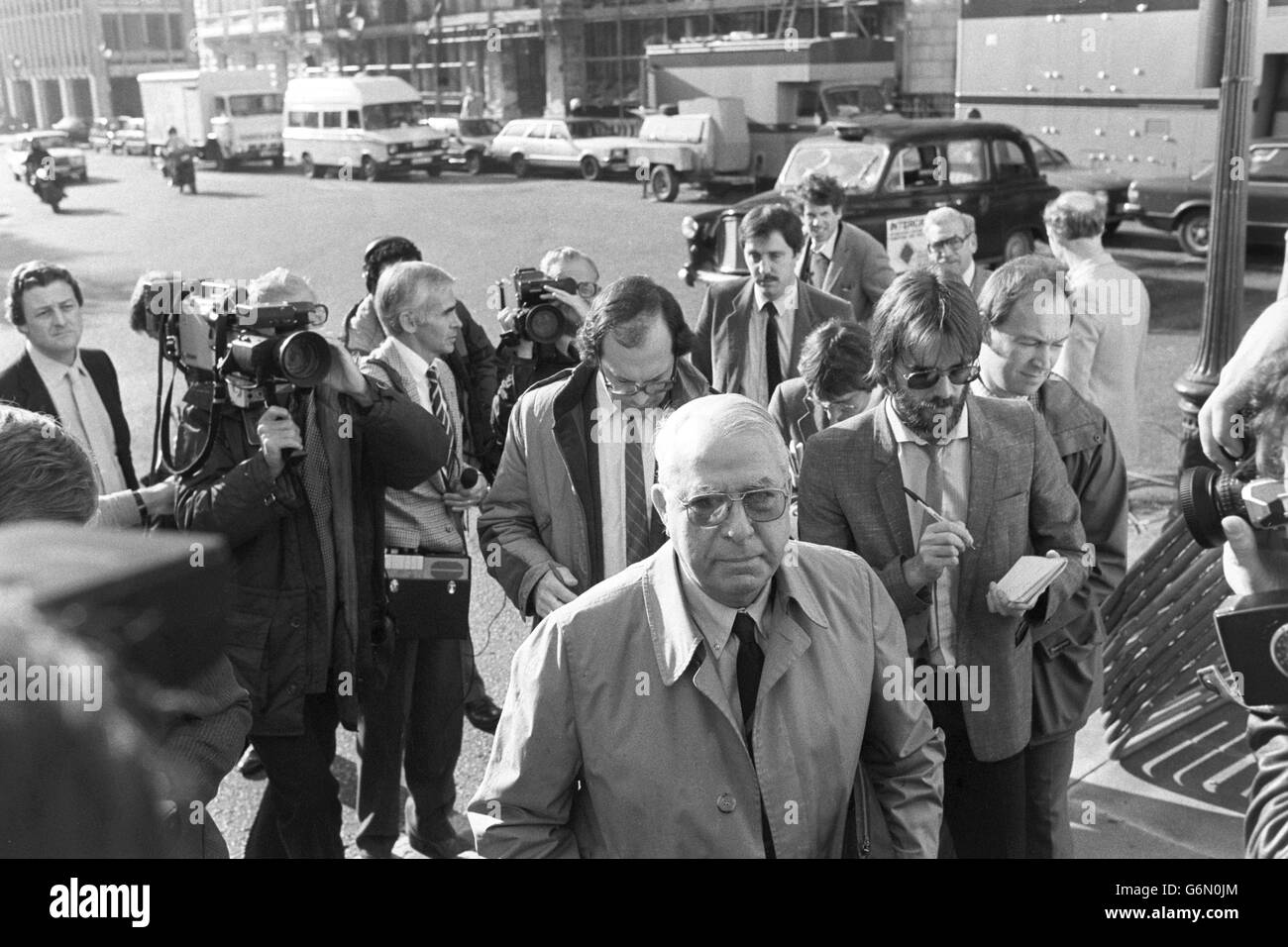 National Coal Board chairman Ian MacGregor arrives for a meeting with ...