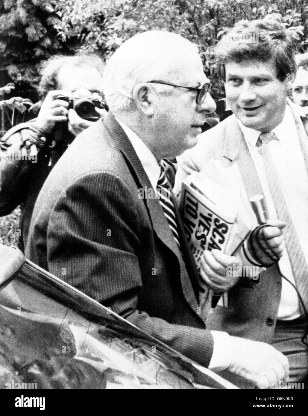 The National Coal Board chairman Ian MacGregor arrives at Ellersly ...