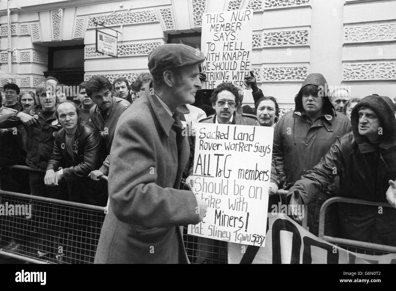 Employment - Miners' Strike - NUM Meeting - London Stock Photo - Alamy