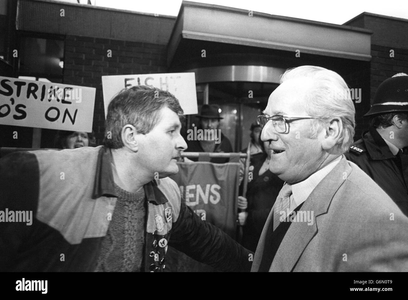 NUM executive Dennis Murphy (right) arrives at the National Union of ...