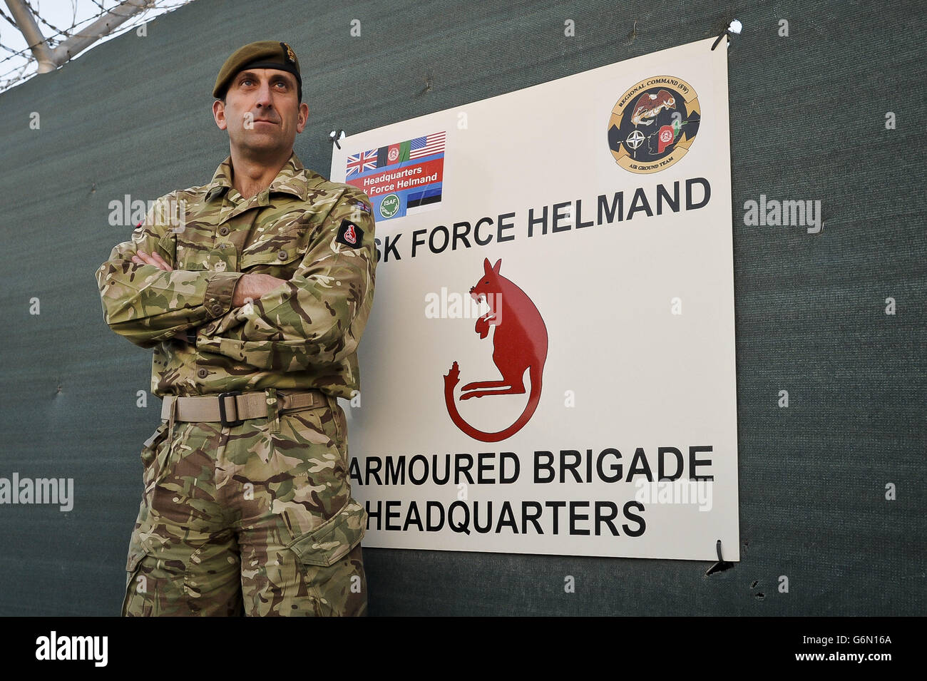 Task force helmand commander brigadier james woodham at camp bastion hi ...