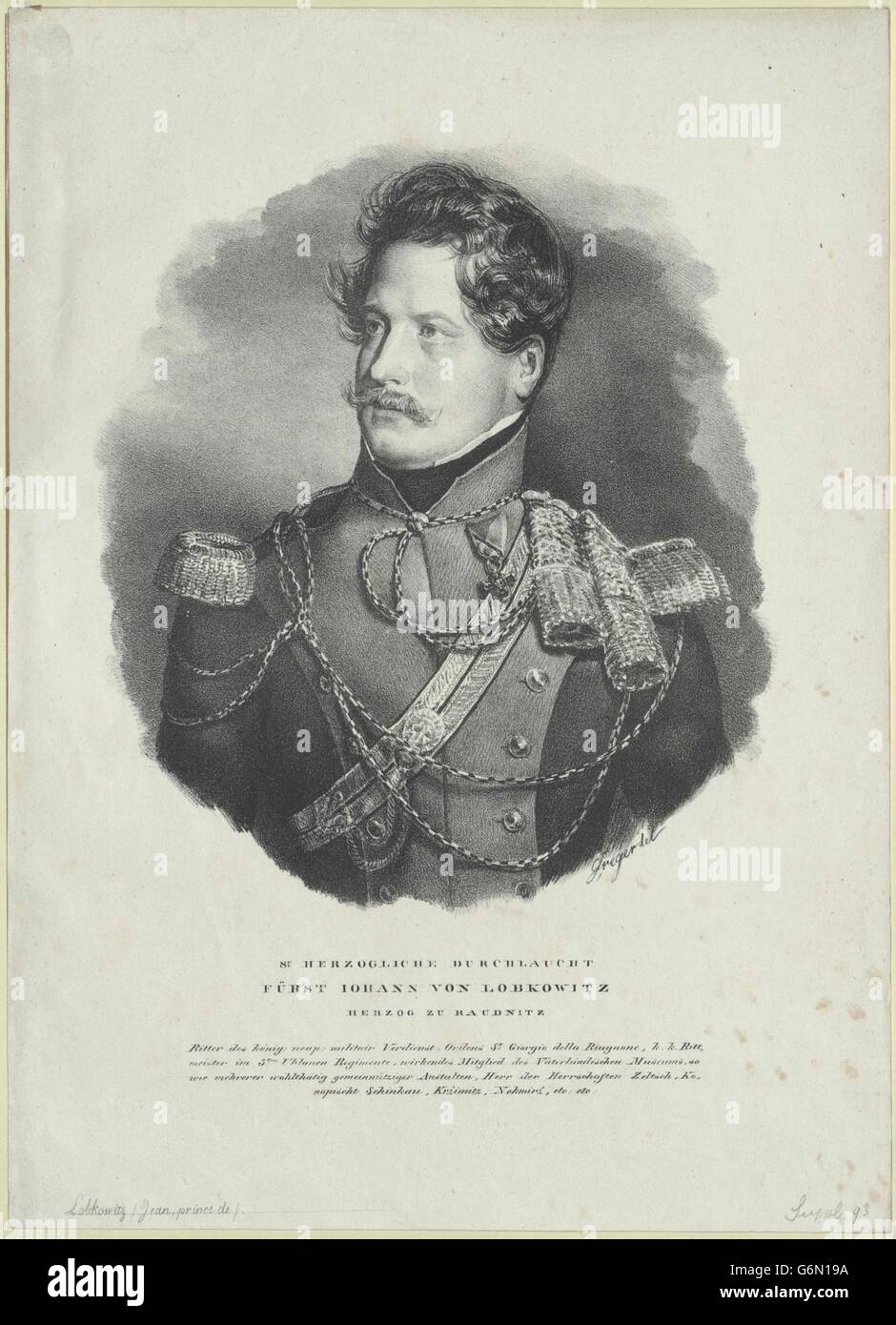 Lobkowitz, Johann Fürst Stock Photo - Alamy