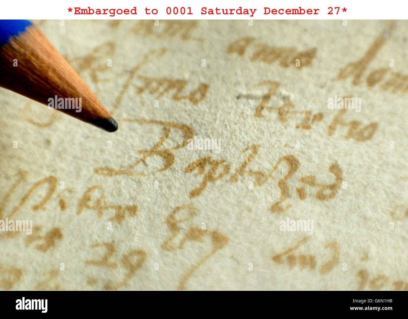 The fragile document being held at the General Record Office for ...