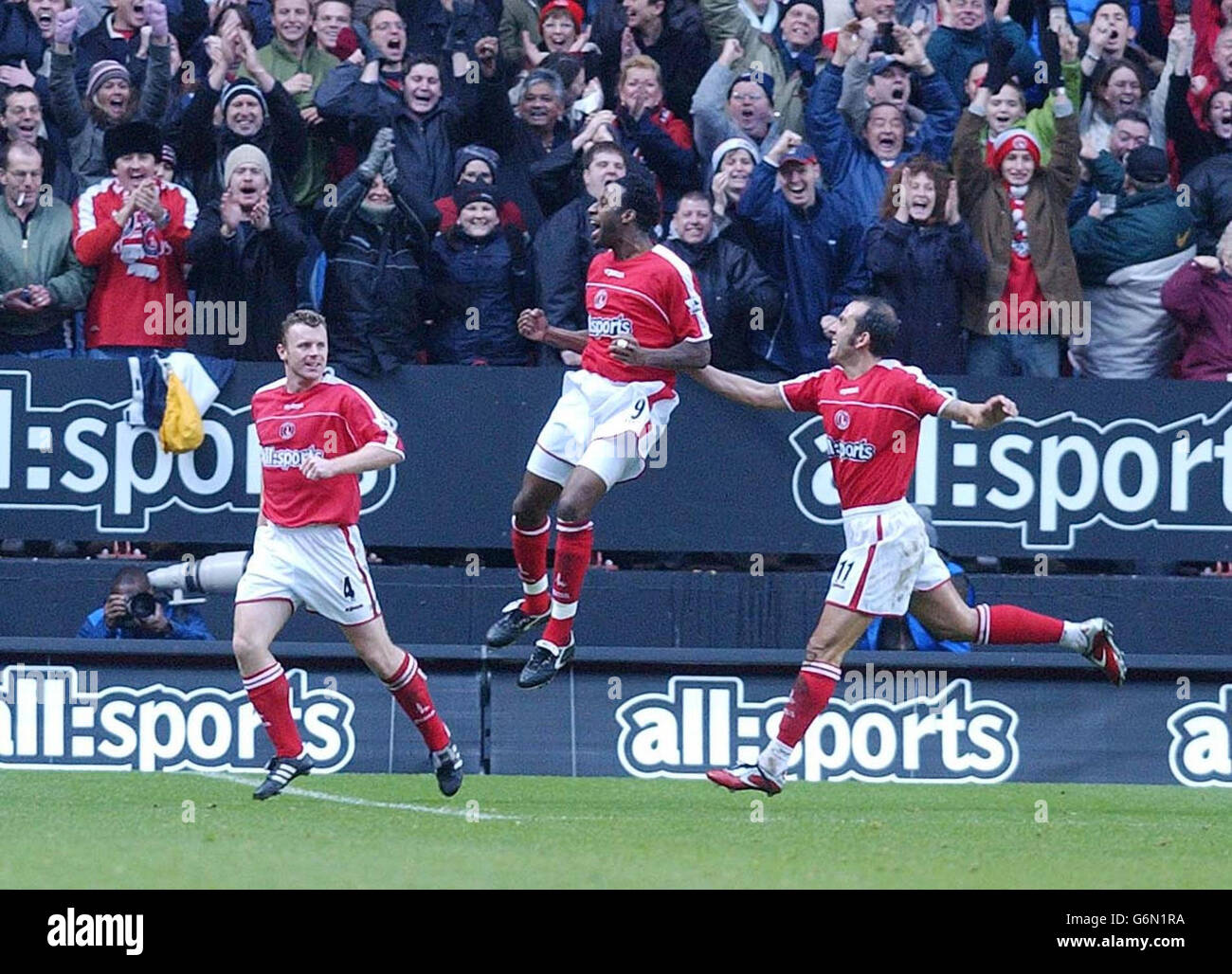 Charlton's Jason Euell celebrates scoring his team's fourth goal during ...