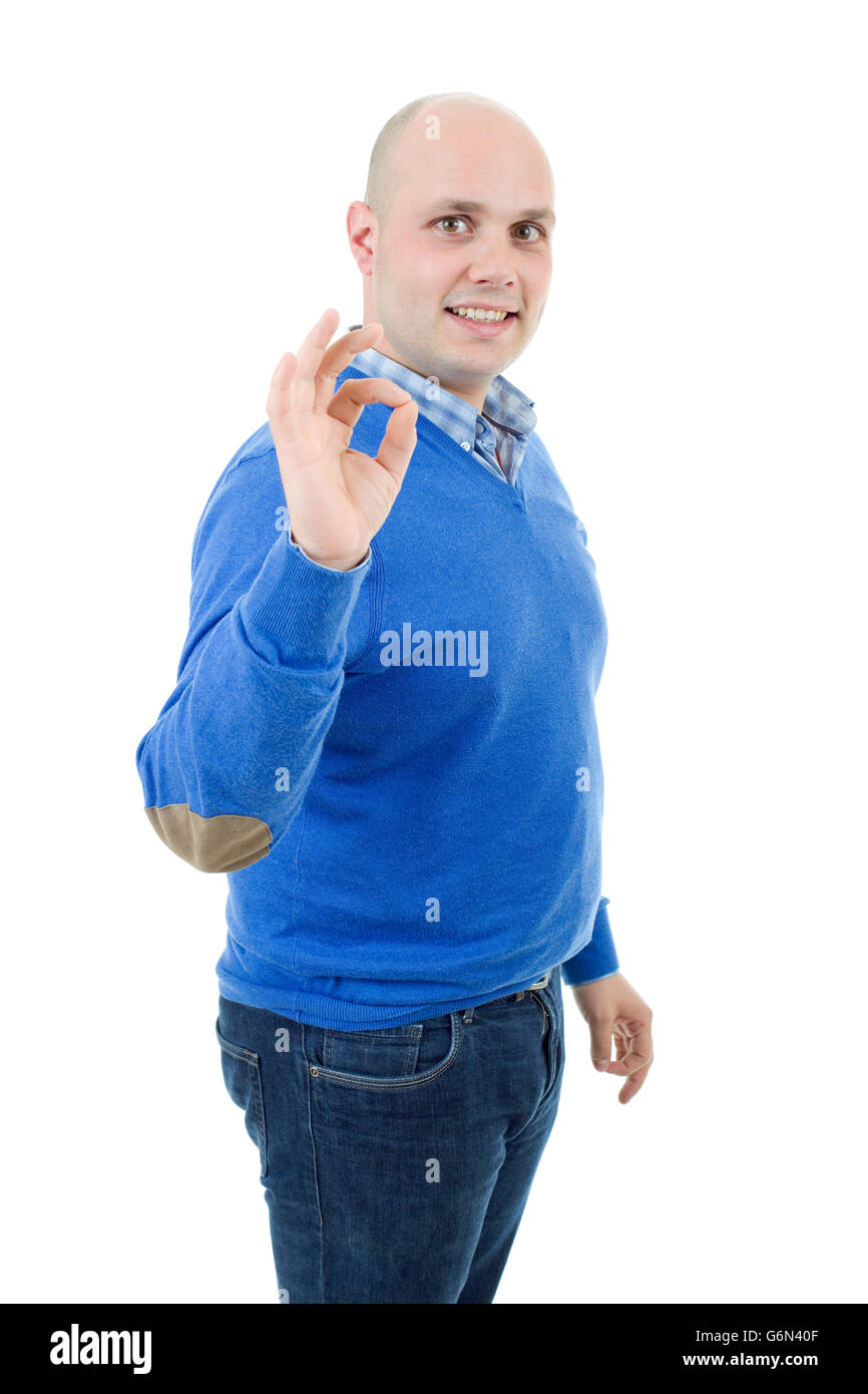 happy young man winning, isolated on white background Stock Photo - Alamy