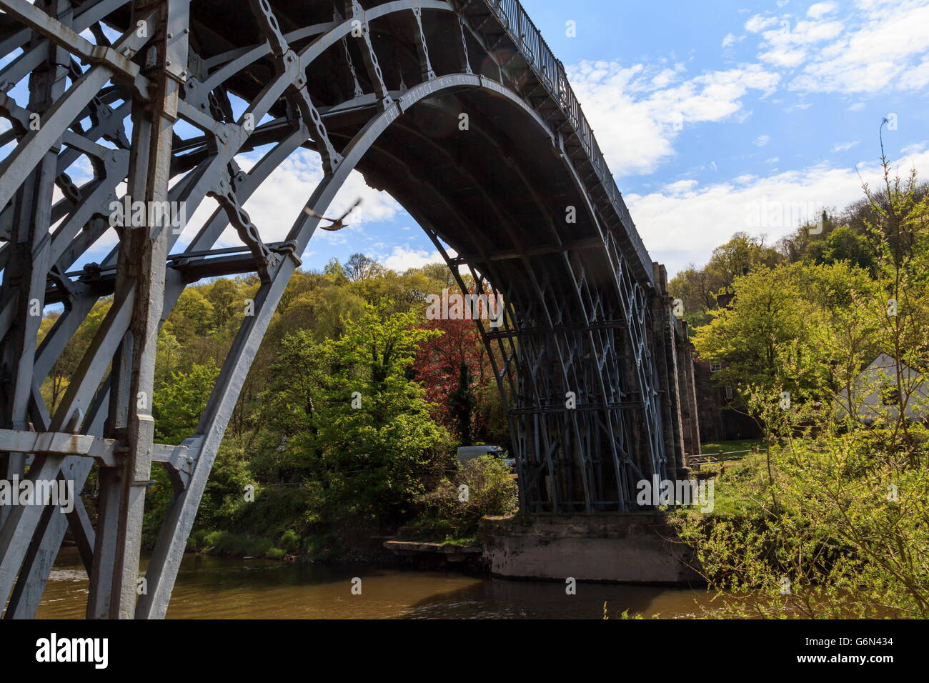 The World's first Iron Bridge, Iron Bridge Gorge, Shropshire Stock ...