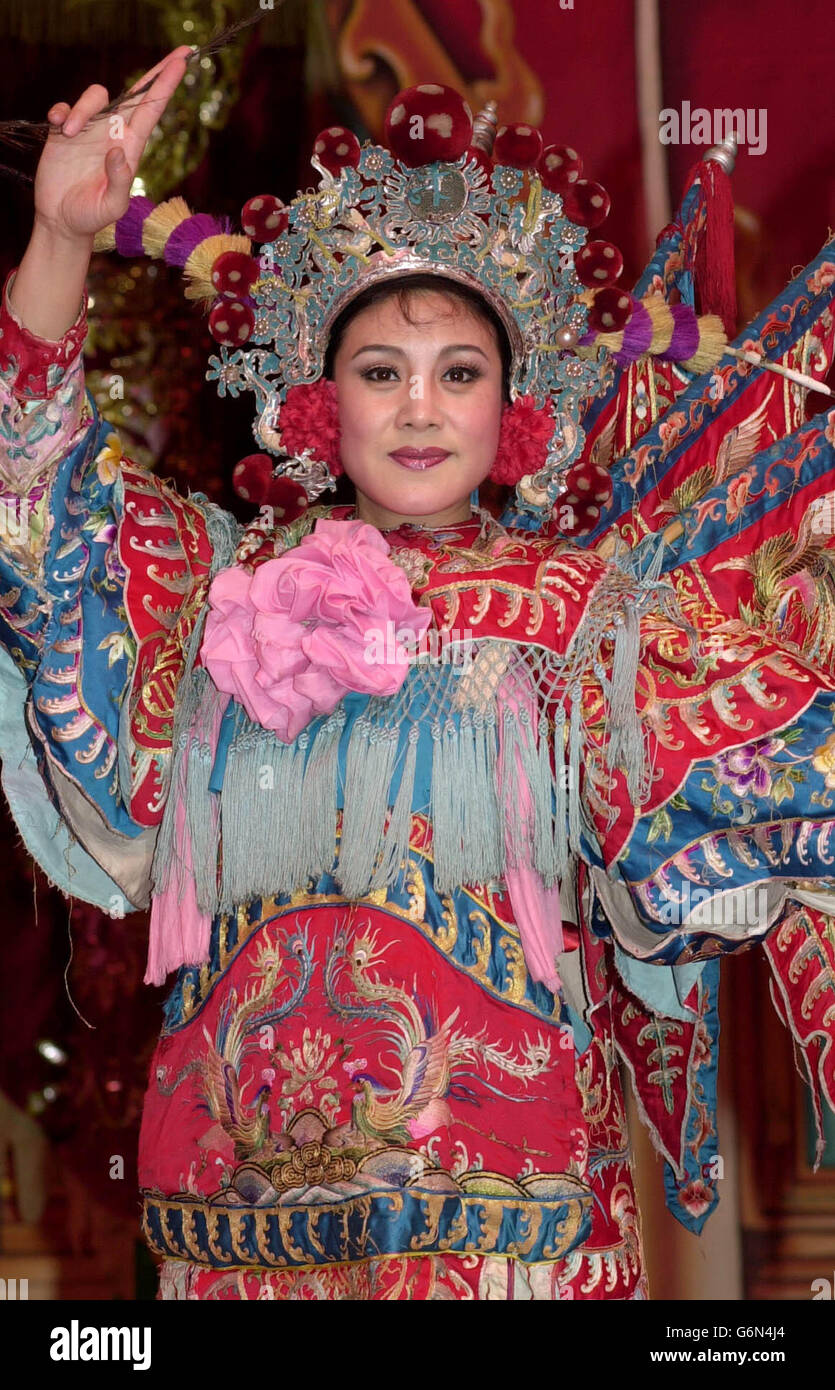 Guo Ping, from the Peking Opera, performs part of a traditional Lion ...