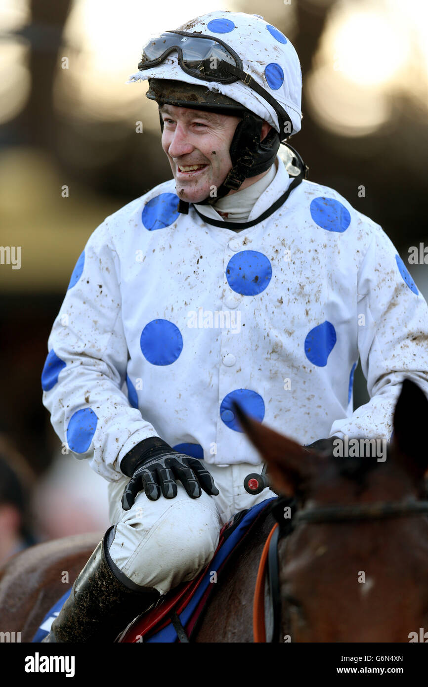 Jockey David Casey enters the parade ring aboard Courage after winning ...