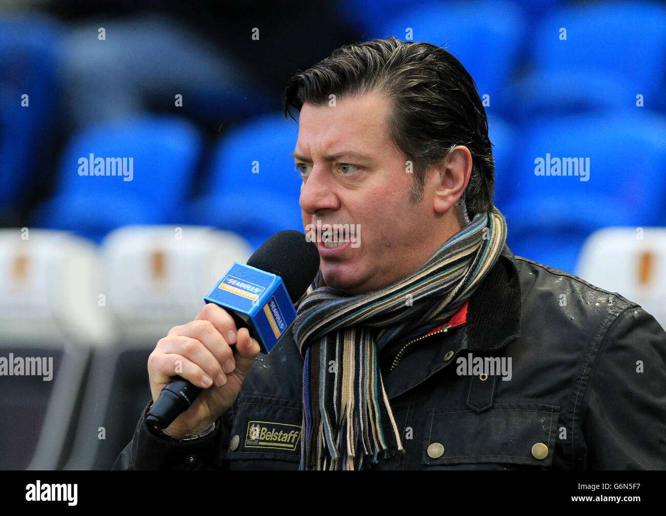 Brighton & Hove Albion stadium announcer Richard Reynolds Stock Photo ...