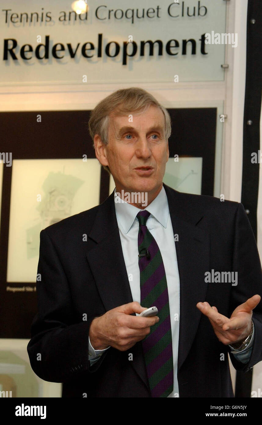 Tim Phillips, Chairman of the All England club, introduces plans for a ...