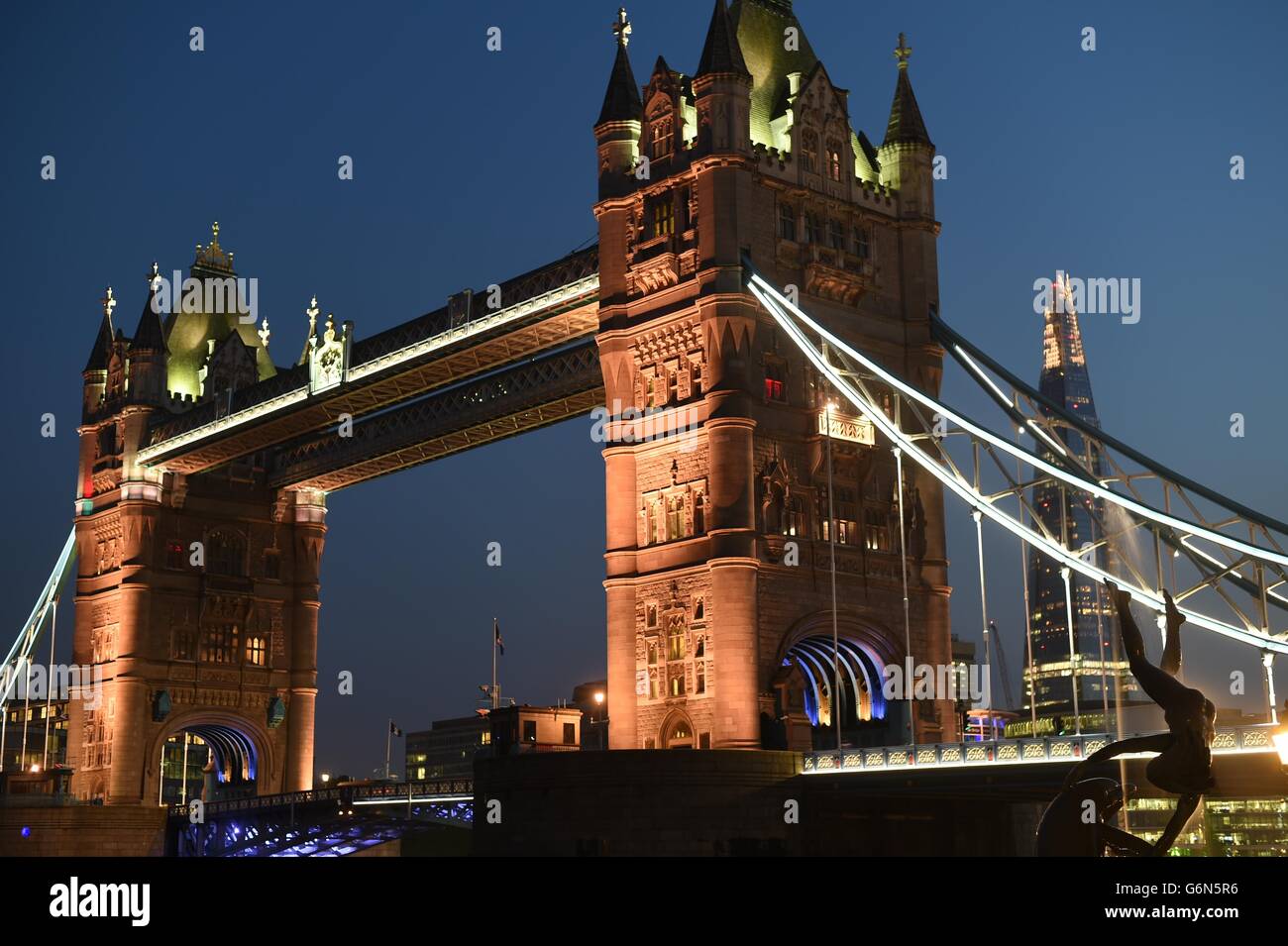 City of london at night, features gherkin, tower 42, shard, nat west ...