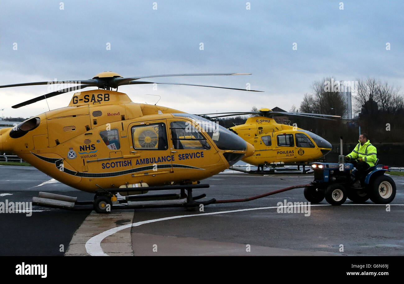 EC135 helicopters grounded Stock Photo - Alamy