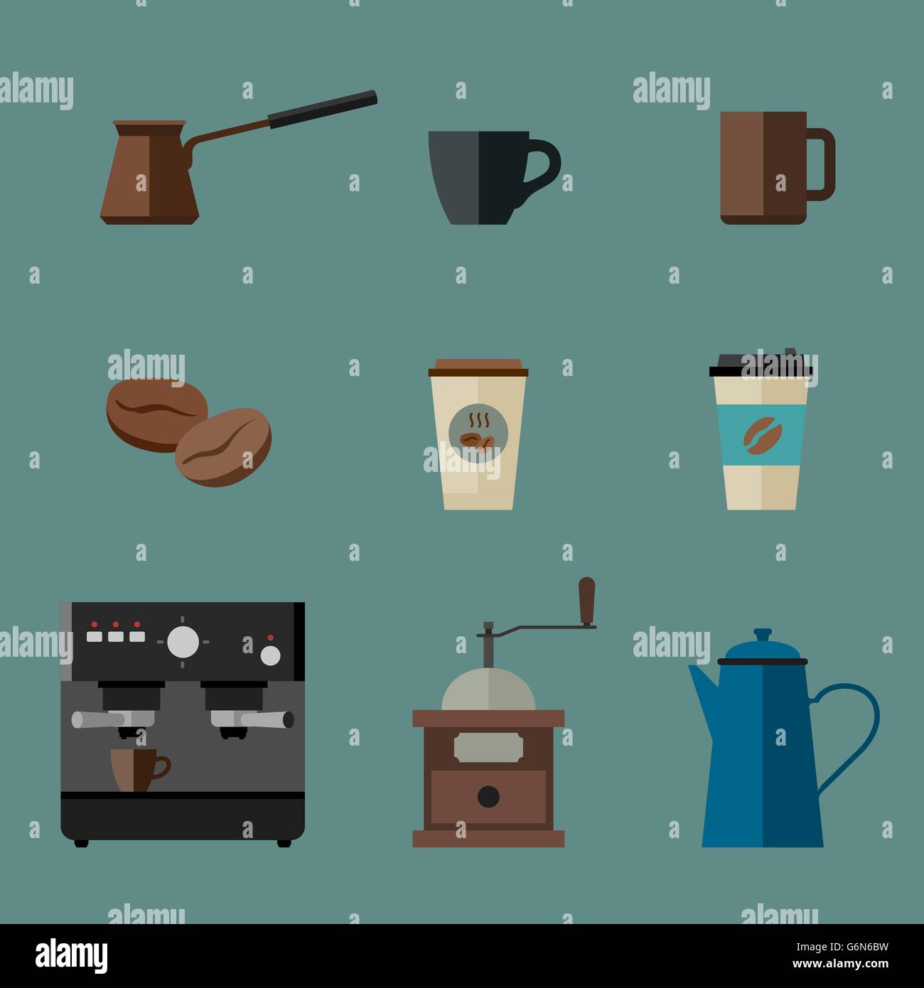 Coffee icons set Stock Vector Image & Art - Alamy