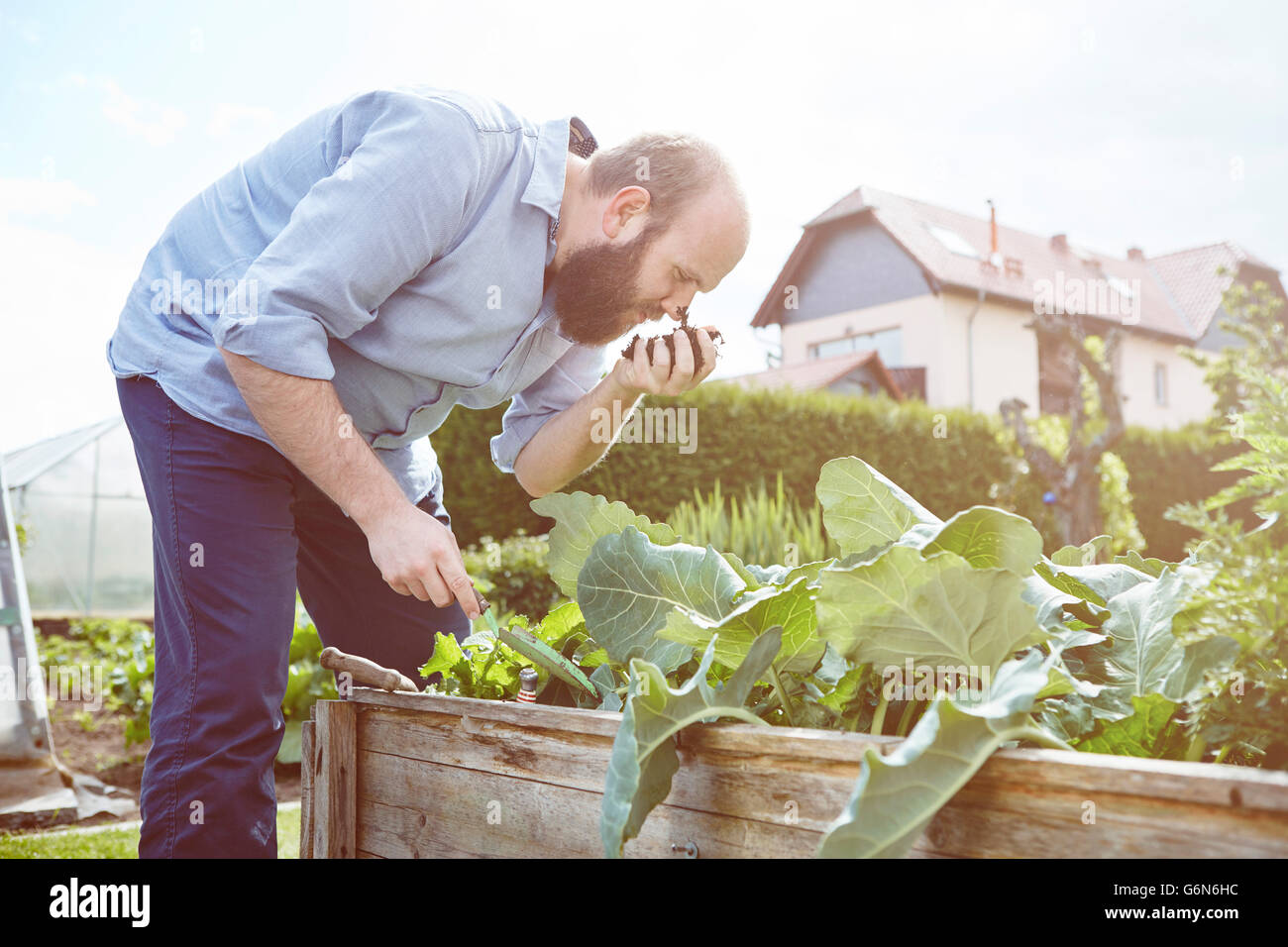 Smelling fresh soil hi-res stock photography and images - Alamy
