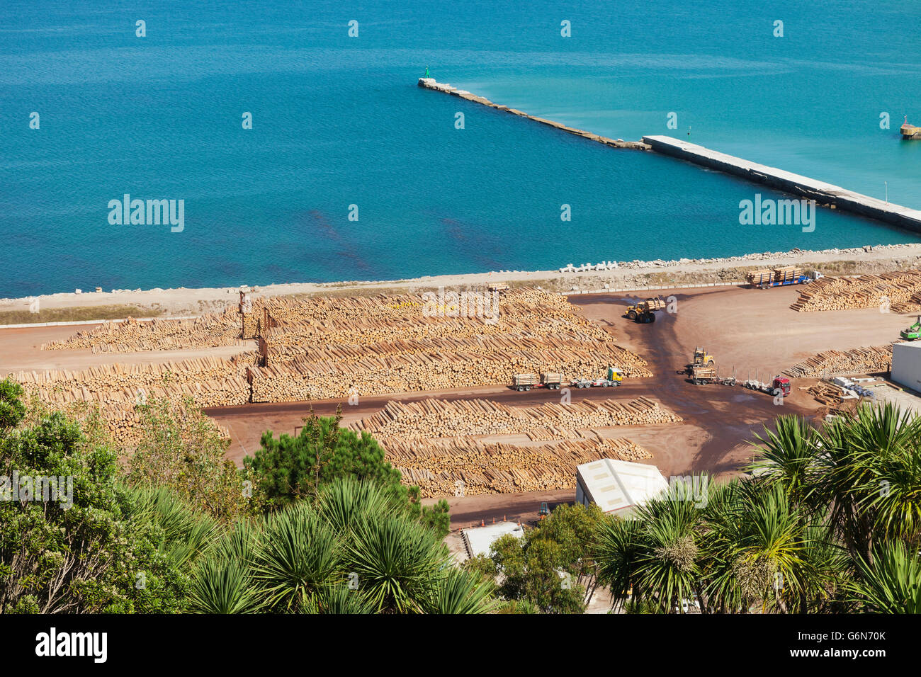 New Zealand, North Island, Gisborne, Industrial Harbour, Eastland Port ...
