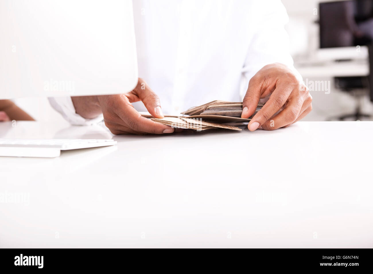 Hands with material samples hi-res stock photography and images - Alamy