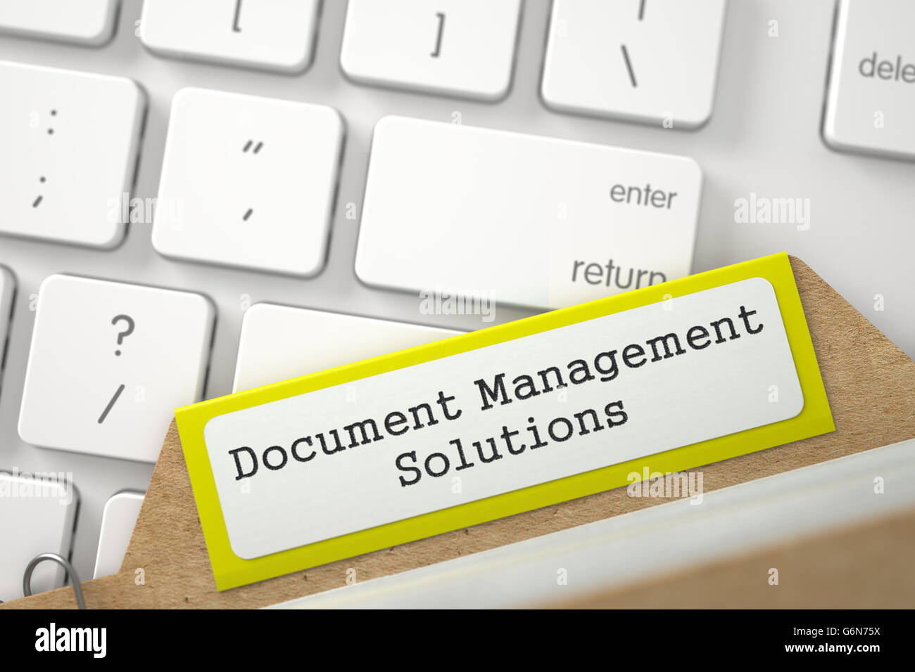 Folder Index with Document Management Solutions Stock Photo - Alamy