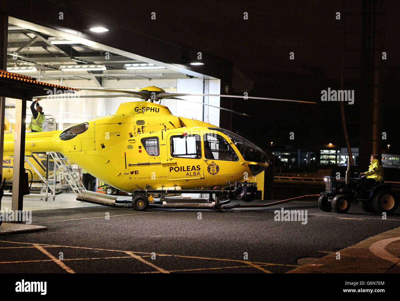 EC135 helicopters grounded Stock Photo - Alamy