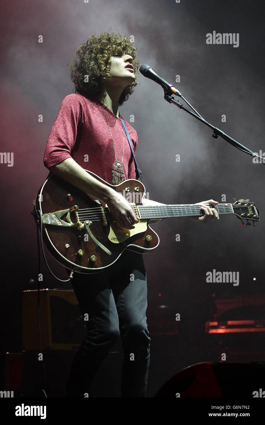 James Bagshaw of Temples performs on stage at the 2013 XFM Winter ...