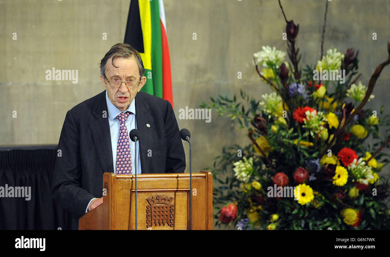 Lord joffe speaks celebration life nelson mandela held westminster hall ...