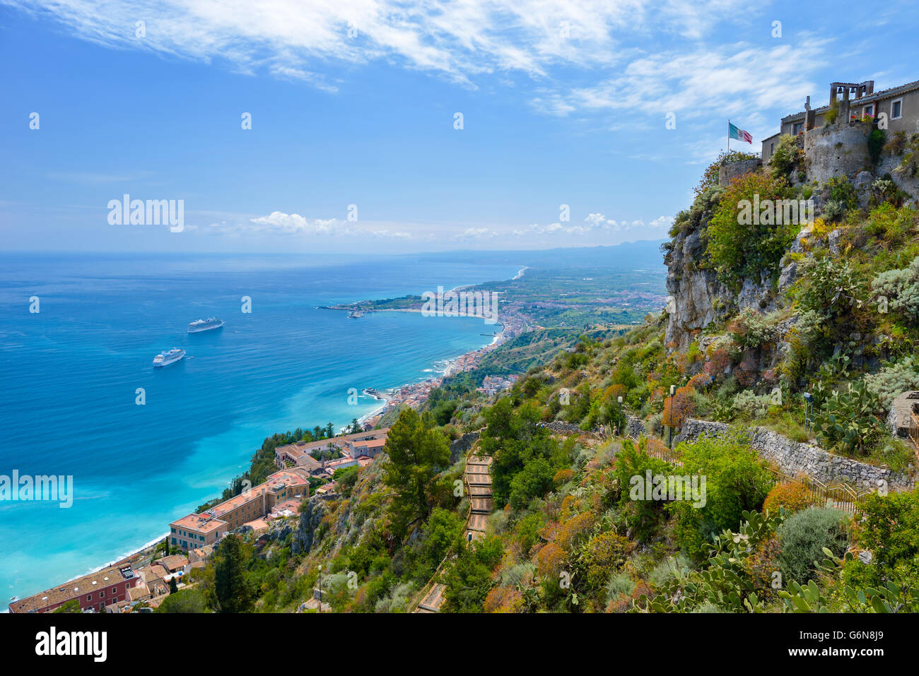 Italy, Sicily, Taormina, Santuario Madonna della Rocca Stock Photo - Alamy