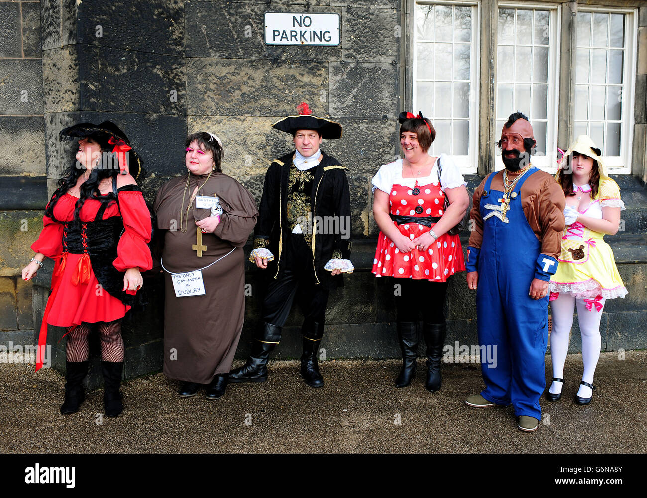 Guests wait for Nathan Gibbs and Amanda Billington who are getting ...