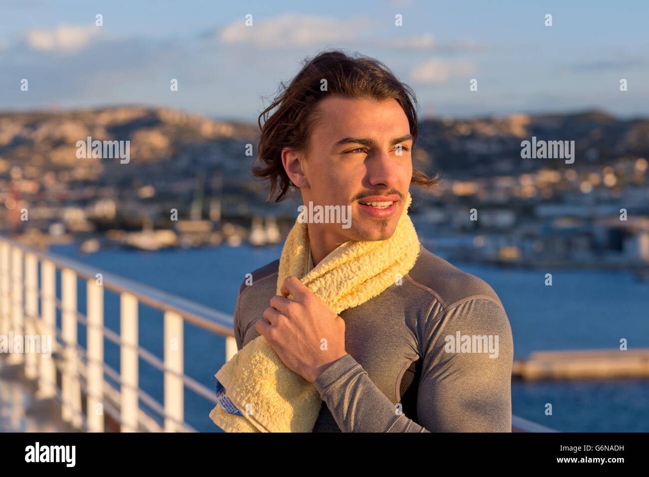 Man standing on ship deck hi-res stock photography and images - Alamy