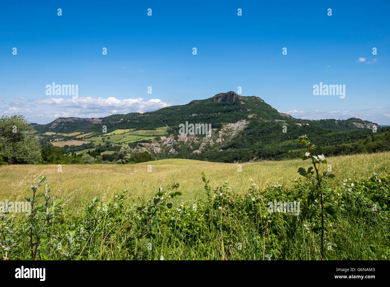 Monte Adone rock seen from Brento, Monnzuno, Italy Stock Photo - Alamy