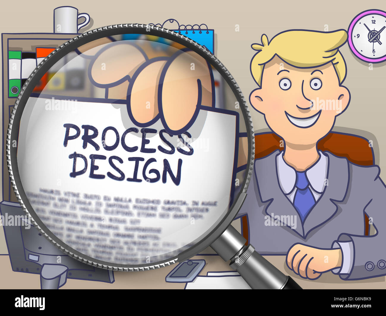 Process Design through Lens. Doodle Style Stock Photo - Alamy