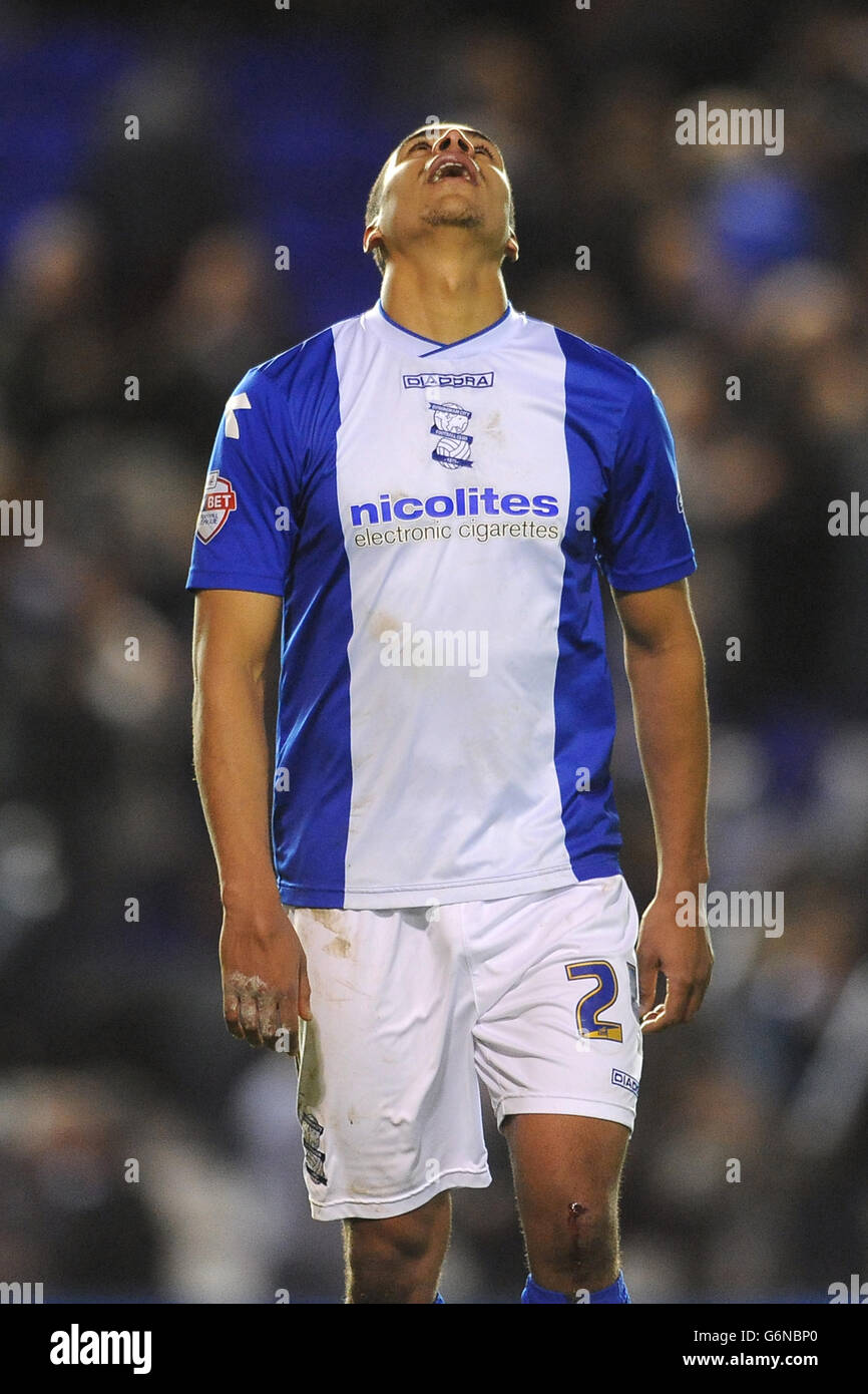 Birmingham City's Tom Adeyemi shows his frustration at the final ...