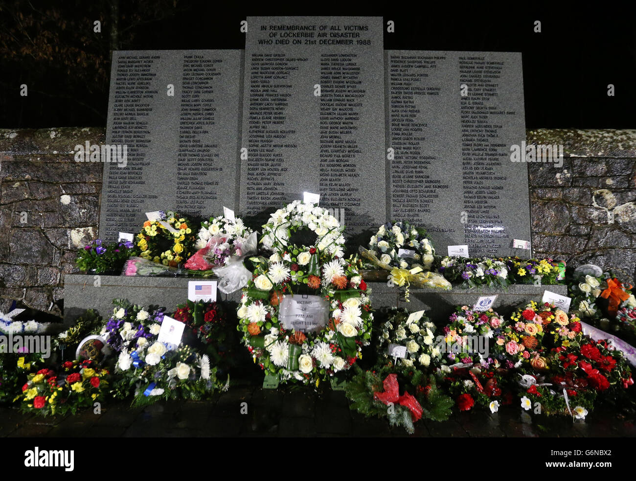 General view of the Remembrance Garden in the rain at Dryfesdale ...