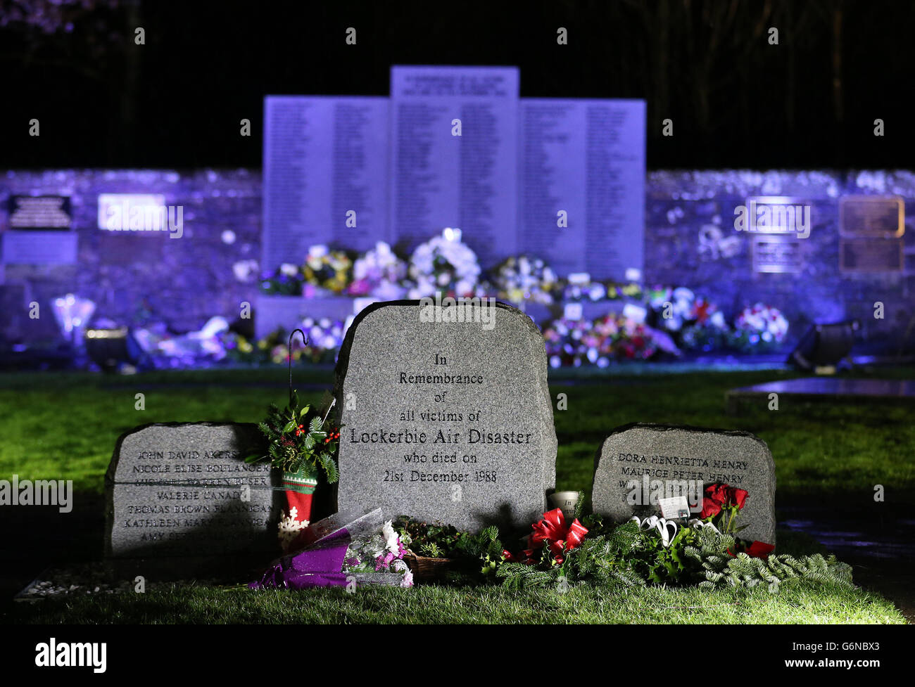 General view of the Remembrance Garden in the rain at Dryfesdale ...