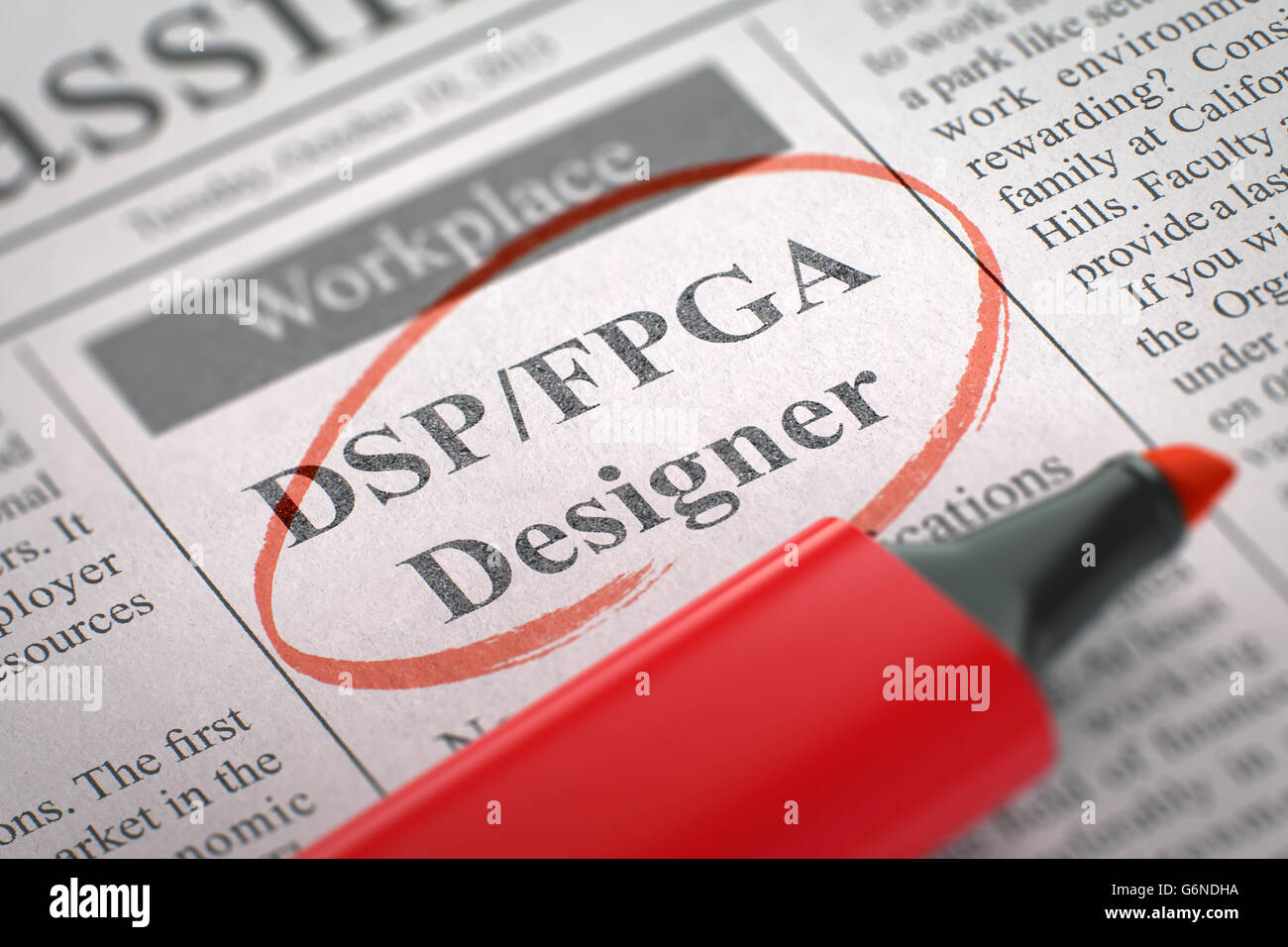 We're Hiring DSP/FPGA Designer Stock Photo - Alamy
