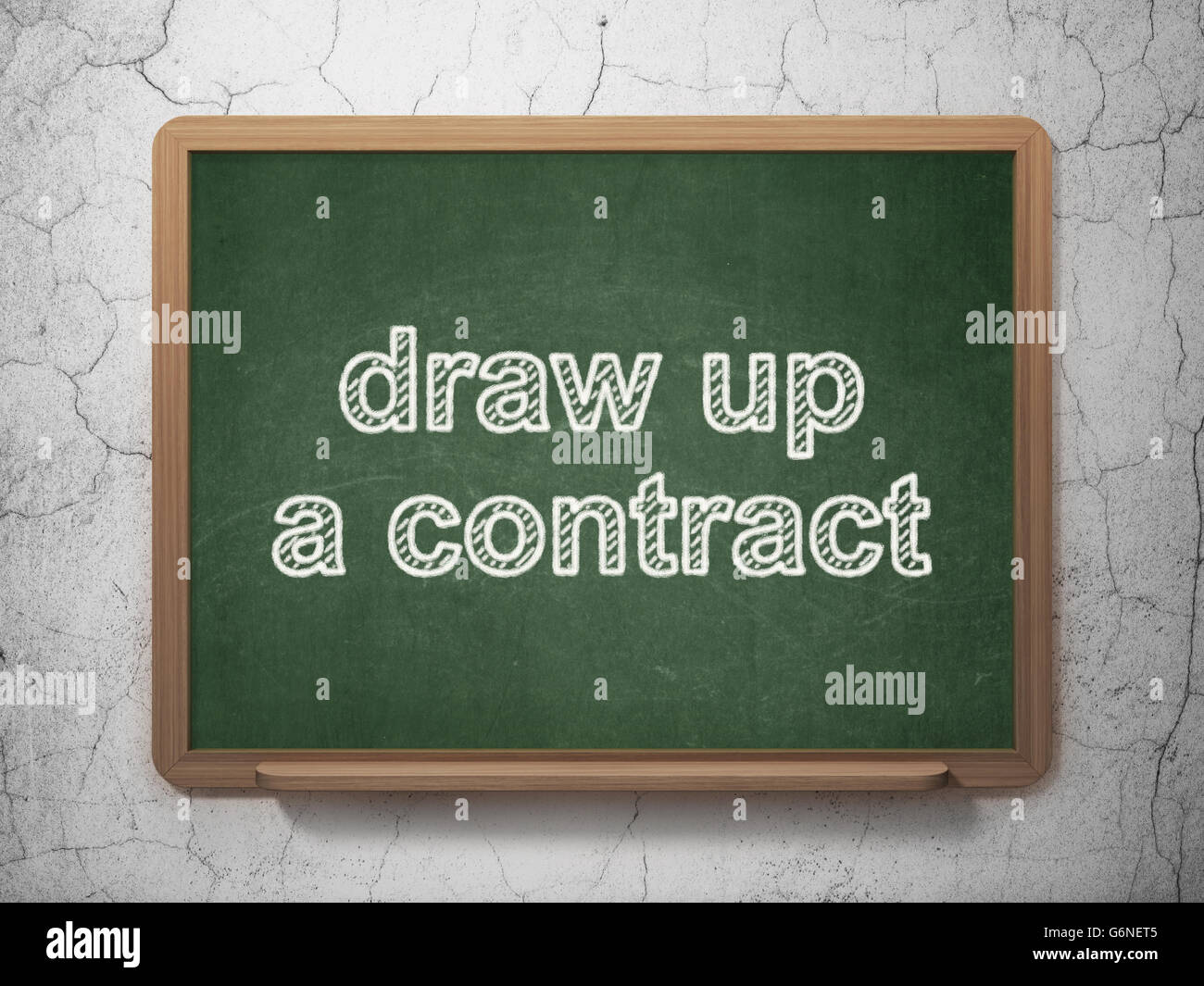 Law concept: Draw up A contract on chalkboard background Stock Photo ...