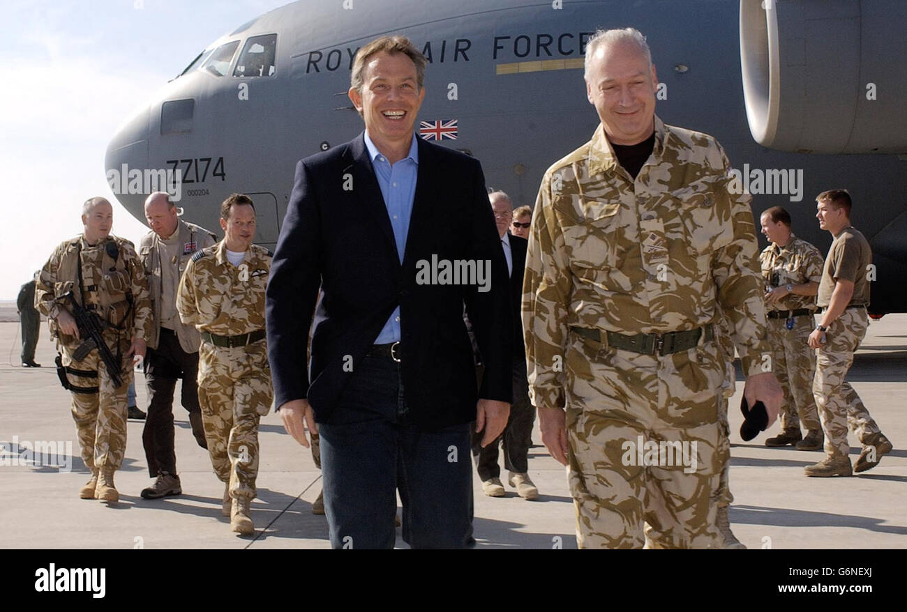 Tony Blair Basra Visit Stock Photo - Alamy