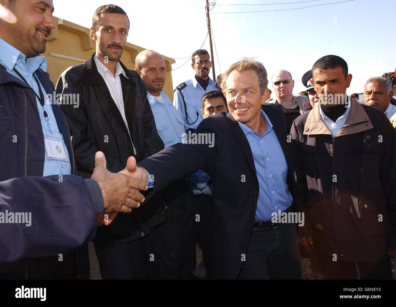 Tony Blair Basra Visit Stock Photo - Alamy