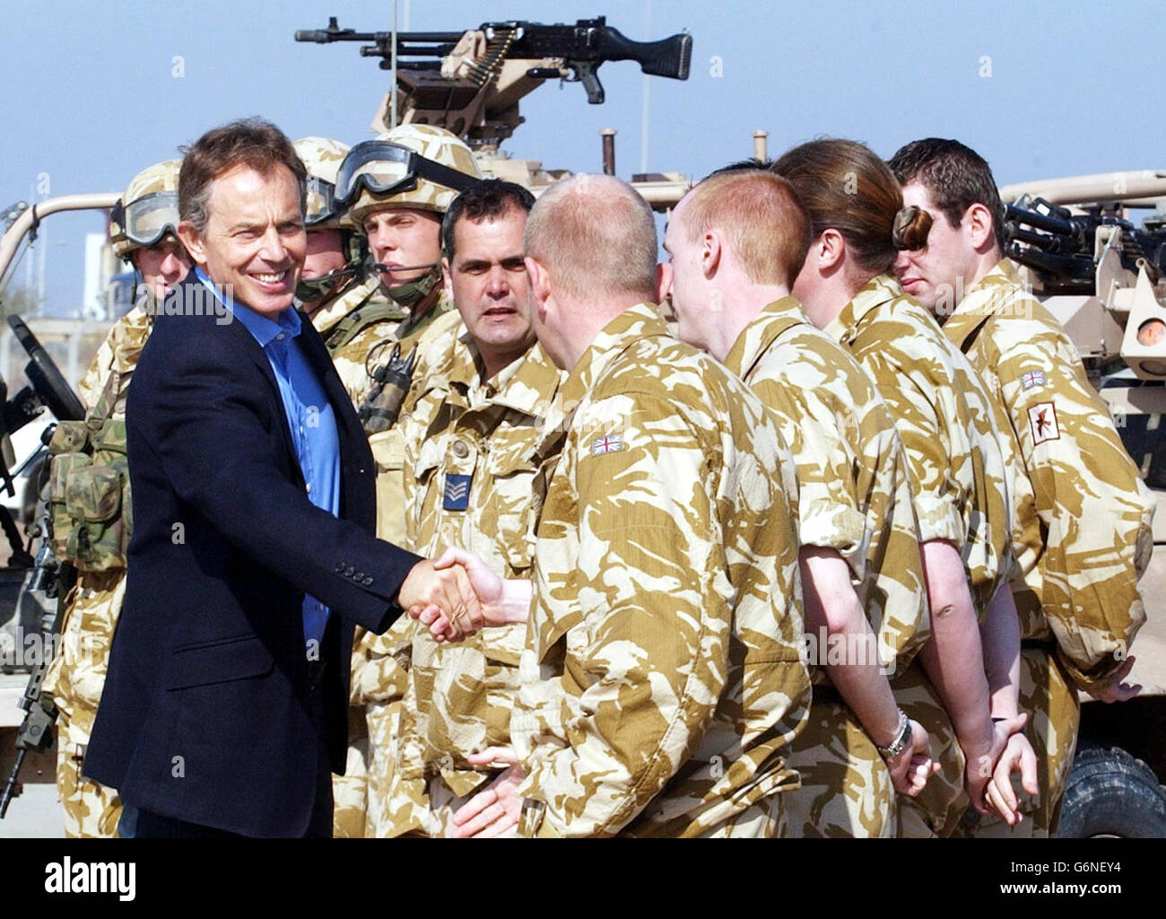 Tony Blair Basra Visit Stock Photo - Alamy