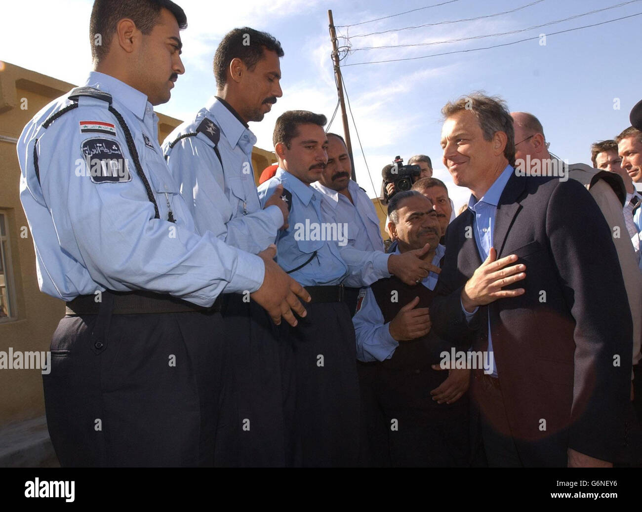 Tony Blair Basra Visit Stock Photo - Alamy