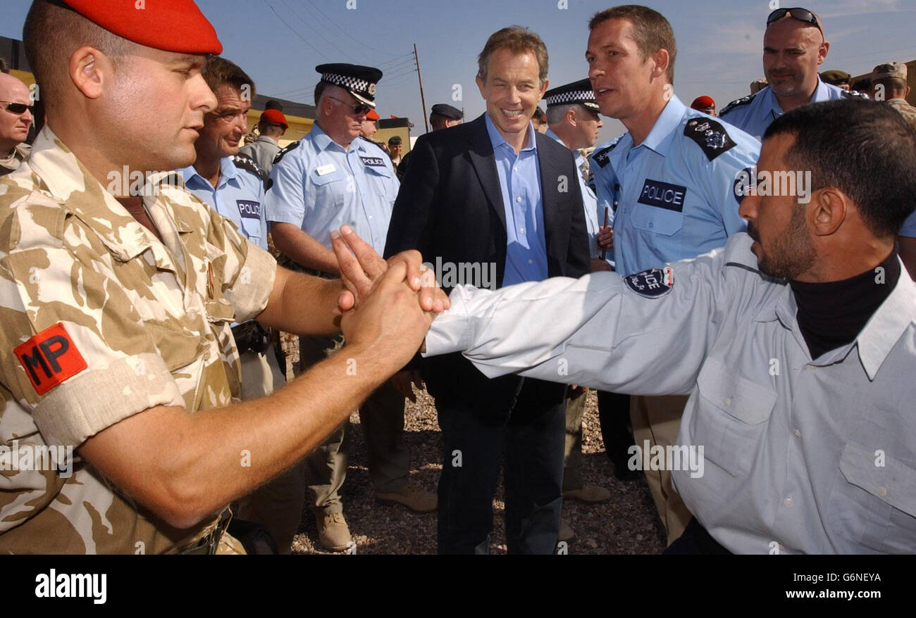 Tony Blair Basra Visit Stock Photo - Alamy